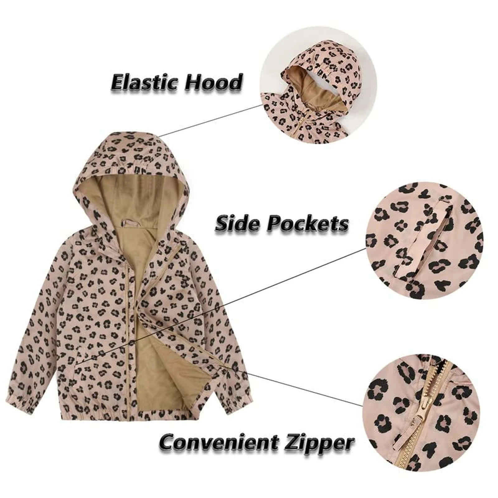 Tween Girl Rain Jacket Lightweight Windbreaker Jacket Waterproof ...