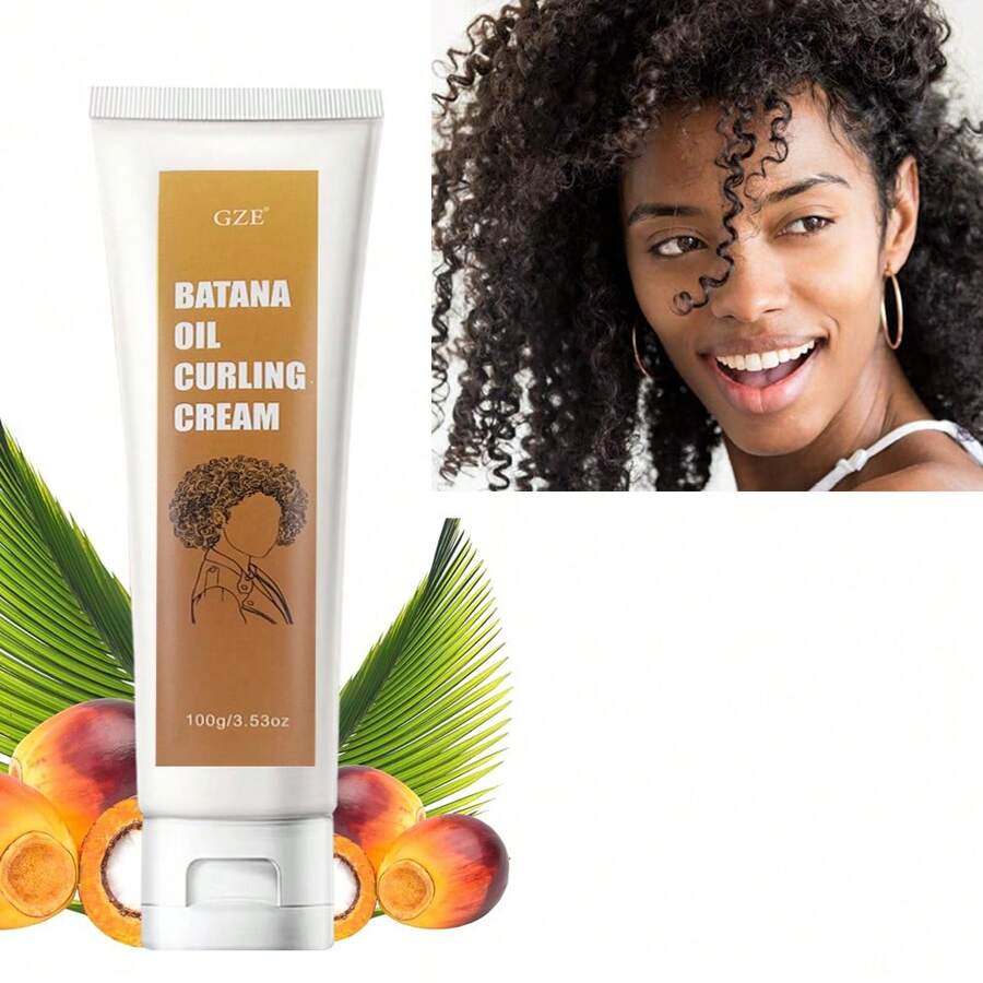 GZE Batana Oil Curling Cream Curl Wavy Hair Curl Activator Curly Control Enhancing Defining ...