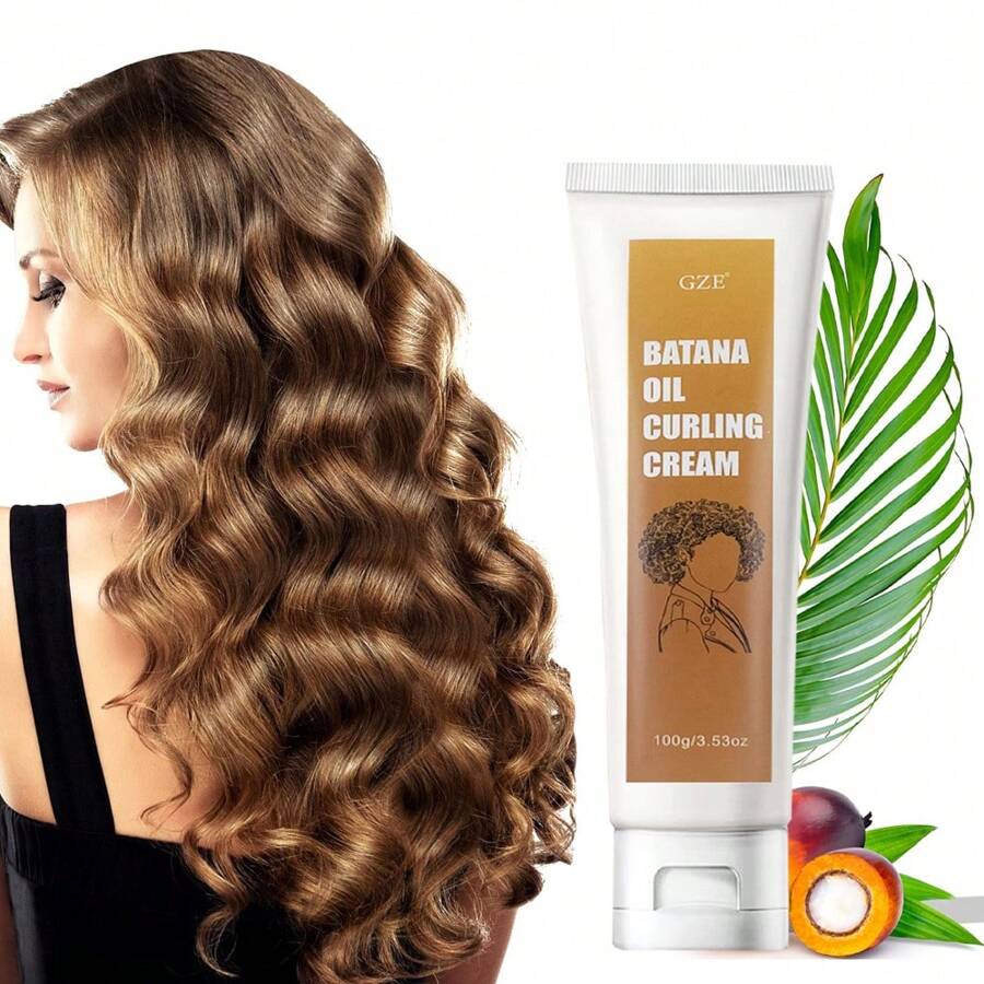 GZE Batana Oil Curling Cream Curl Wavy Hair Curl Activator Curly Control Enhancing Defining ...
