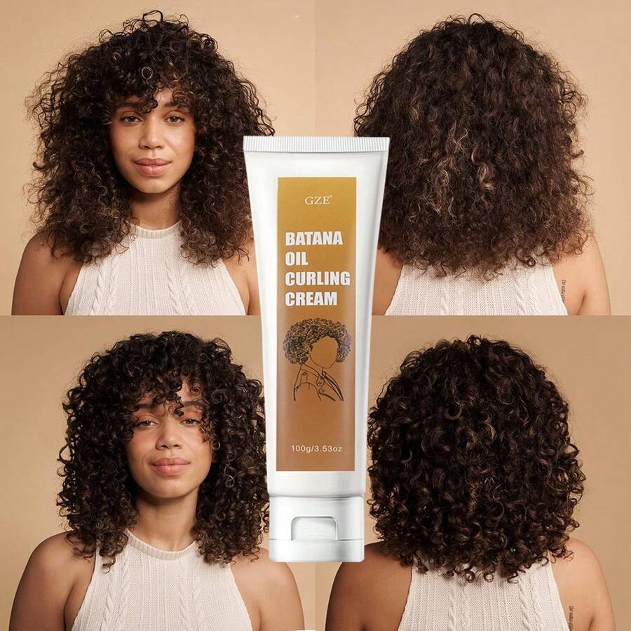 GZE Batana Oil Curling Cream Curl Wavy Hair Curl Activator Curly Control Enhancing Defining ...