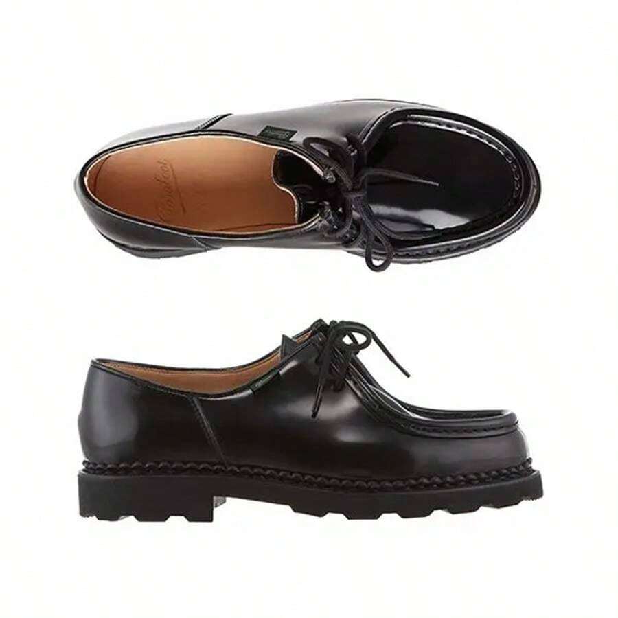 Paraboot Michael Gloss Leather Derby Black | SHEIN USA