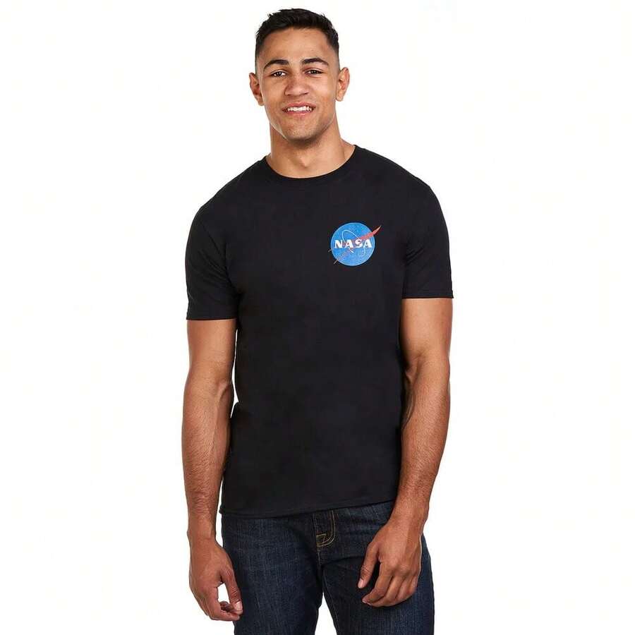 NASA Mens Core Logo T-Shirt (Black) | SHEIN USA