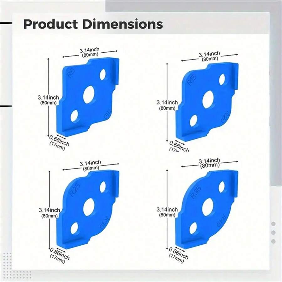 4 Packs Corner Radius Jig Templates For Woodworking - Effortlessly ...