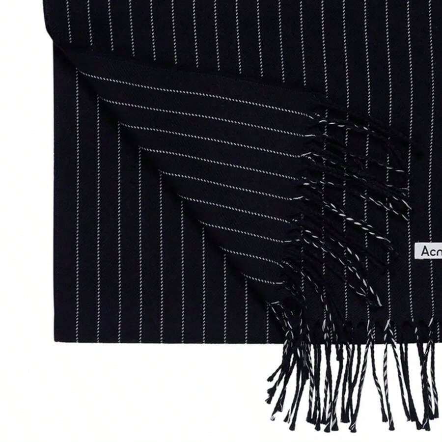 Acne Studios New Wool Stitch Muffler Navy | SHEIN ITALIA