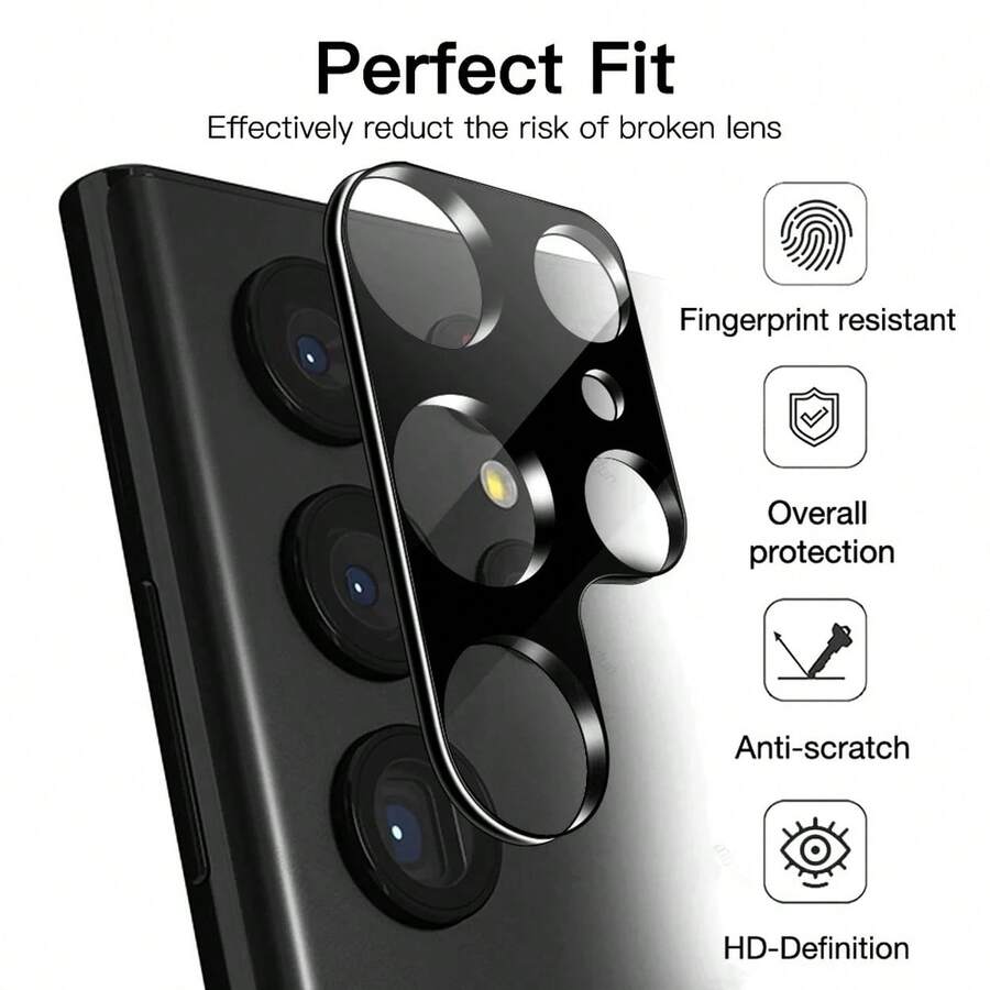Modes Wireless Samsung Galaxy S24 Ultra Camera Lens Protector Black 9H ...
