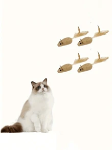Sisal Rope And Bite-Resistant Cat Toys, Mouse-Shaped Cat Bite Toys With ...