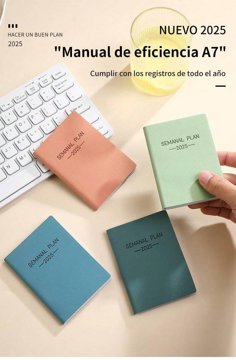 Agenda libro 2025 A7 lista de tareas en inglés 2025 planificador ...