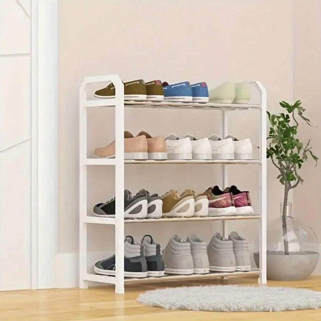 2024 New Wardrobe Shoe Rack, Wardrobe Shoe Rack With 4-Layer Metal Shoe ...
