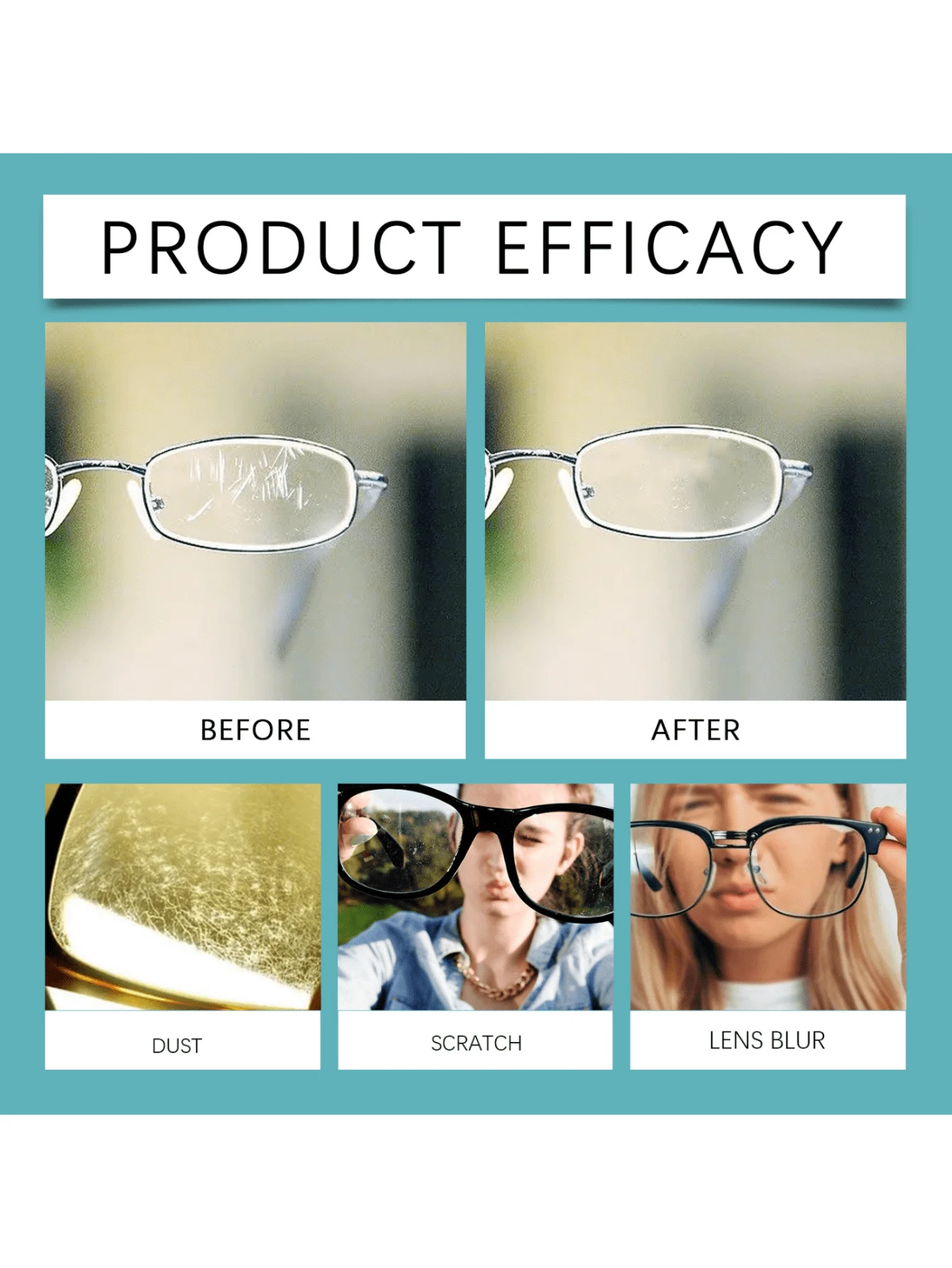JAKEHOE Lens Cleaning Spray Eyeglasses Anti-Fogging Clear Vision Clean ...