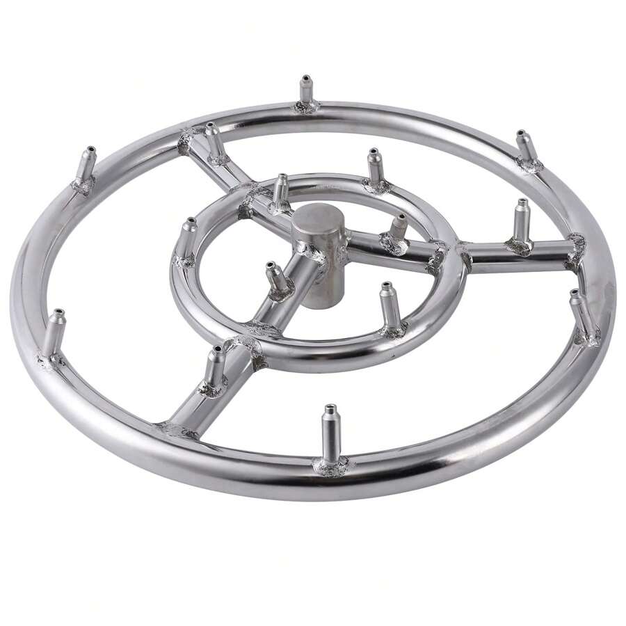 24 Inch Round Fire Pit Burner Ring, 304 Stainless Steel Fire Pit Burner ...