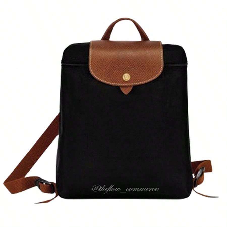 Longchamp Mochila Negra Original Le Pliage Mode De Mujer Shein España