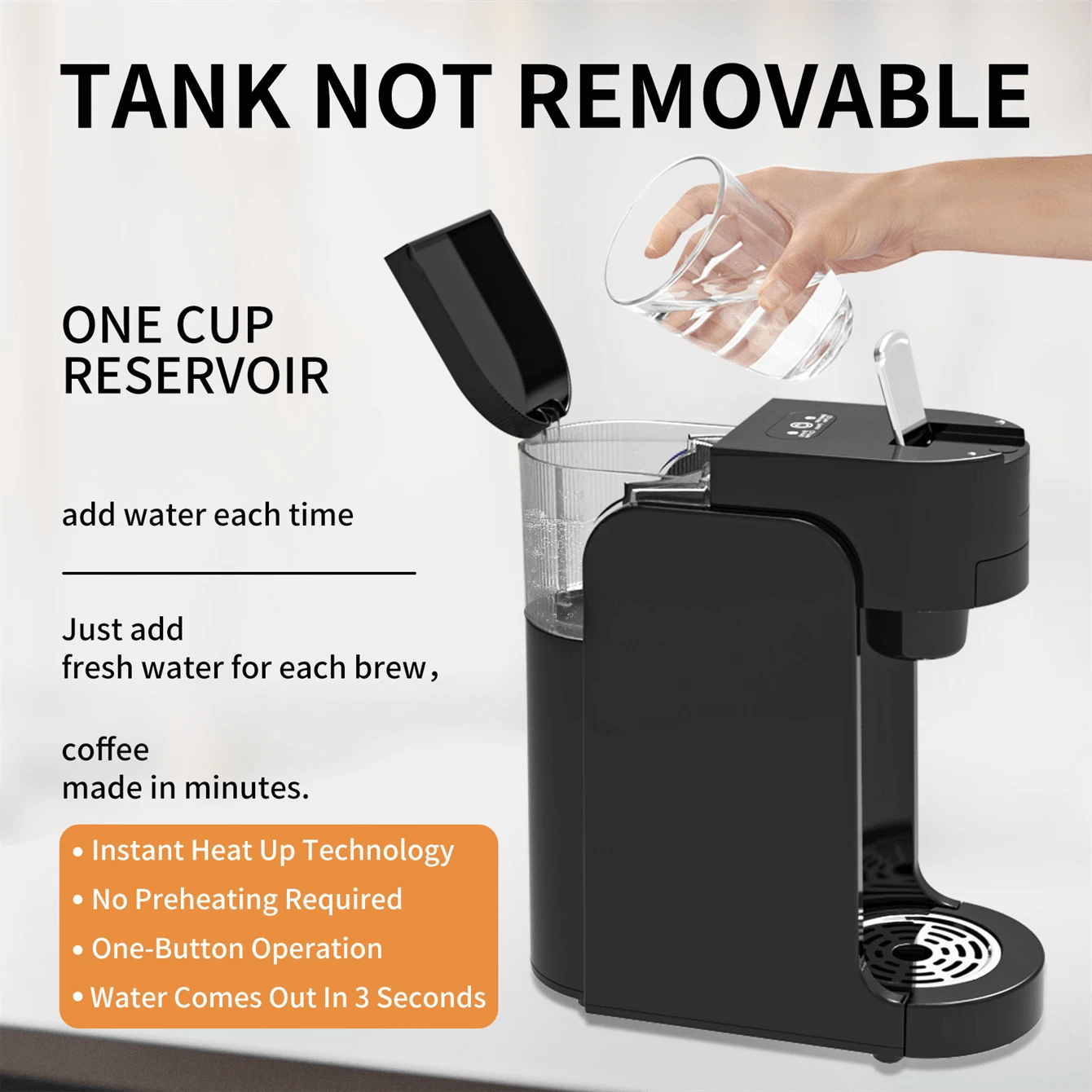 Coffee Maker 4-In-1 Capsule Coffee Machine Fully Automatic Small Size ...