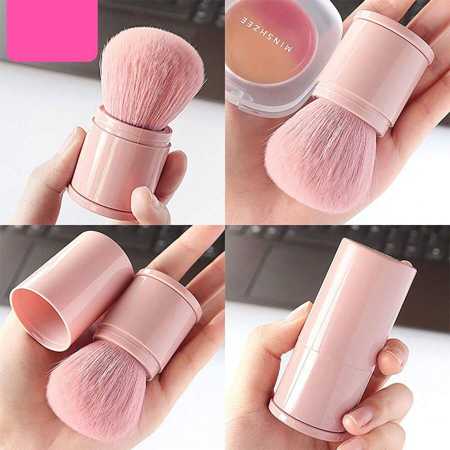 Brocha grande retráctil para maquillaje suave y esponjosa, brocha para ...