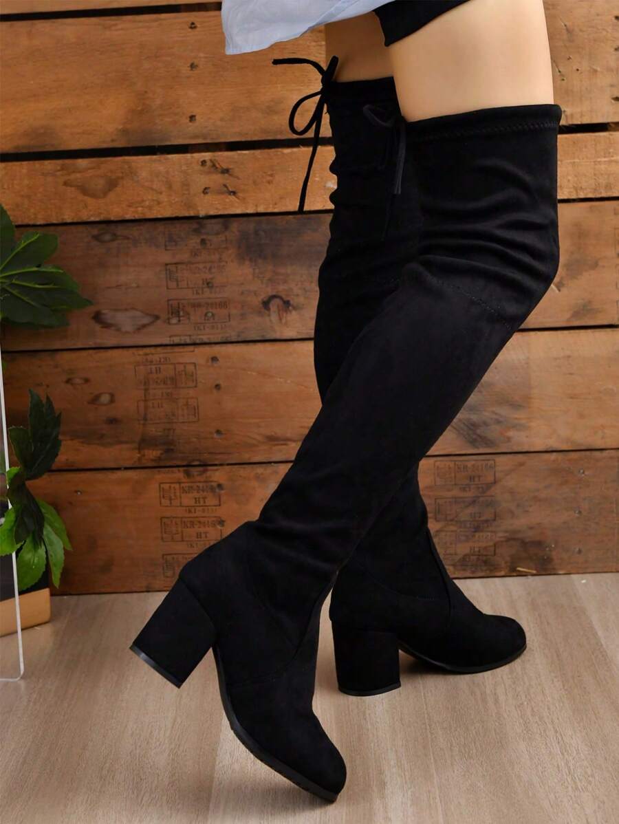 Botas Over-The-Knee femininas 2024 Outono Inverno Novo Salto Alto ...