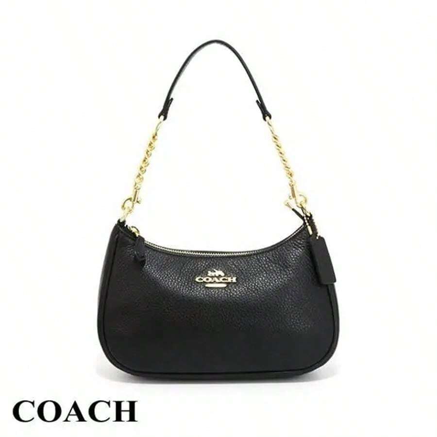 Coach Gold Terry Shoulder Bag Black | SHEIN USA
