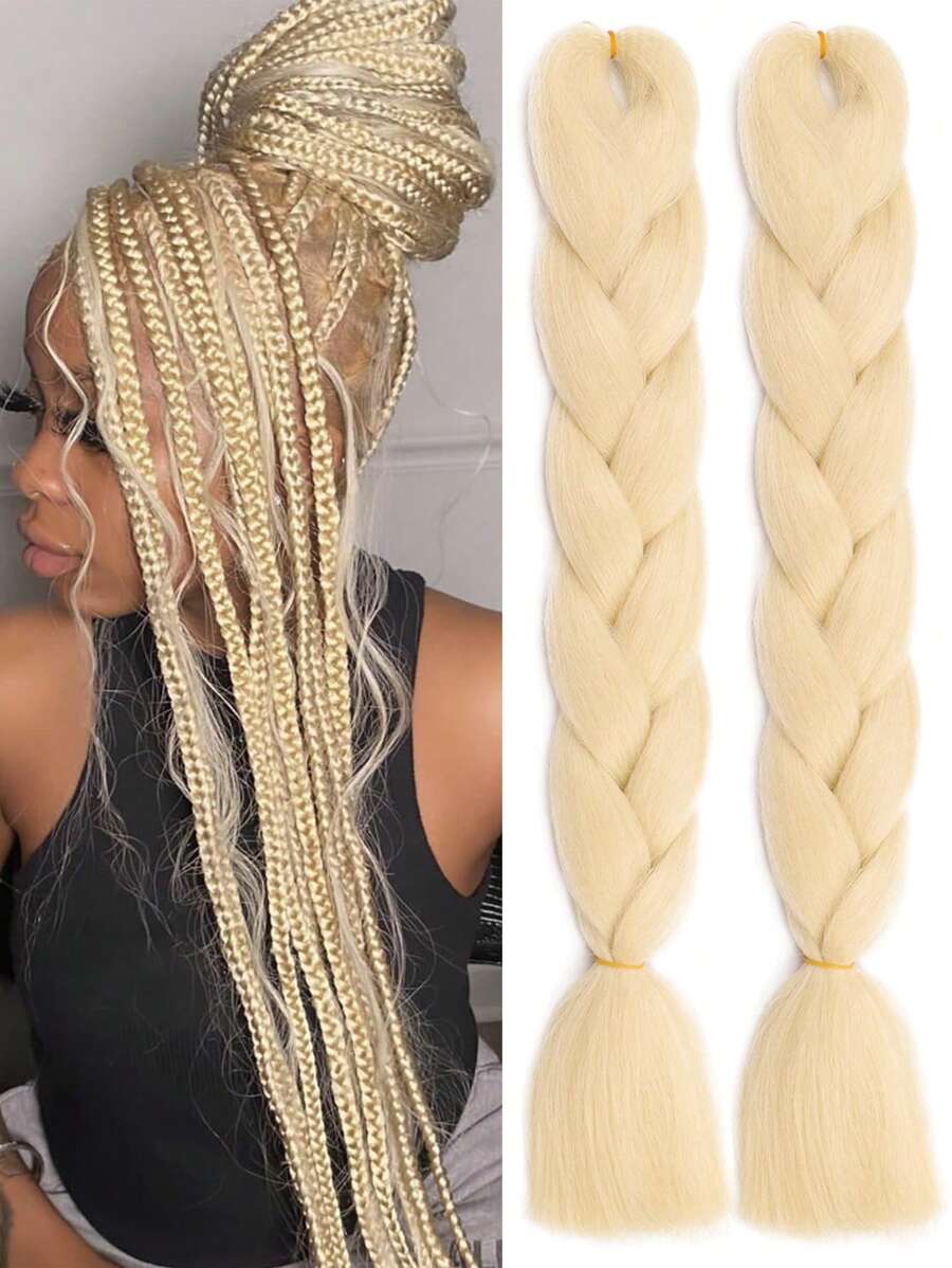 Y2K 2pack/Set Colorful Braiding Hair Jumbo Braids Hair Colored Braiding ...
