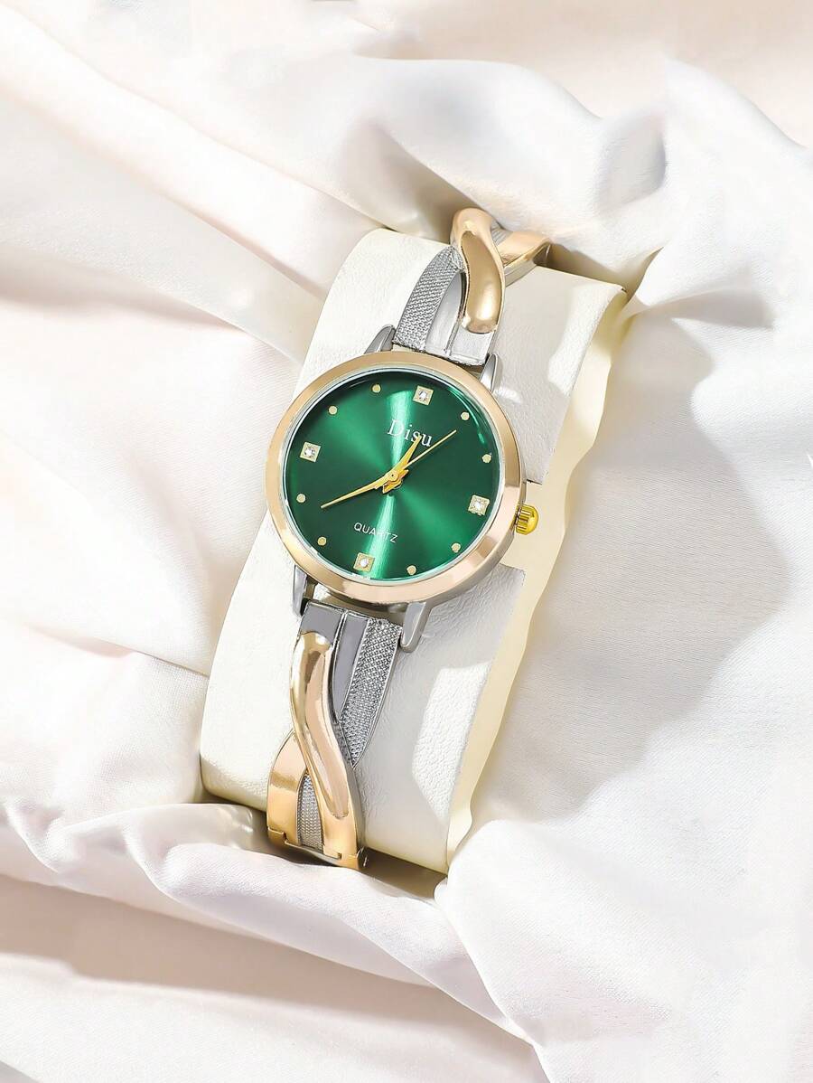 Disu 1pc Women Stainless Steel Bicolor Strap Classic Business Casual ...