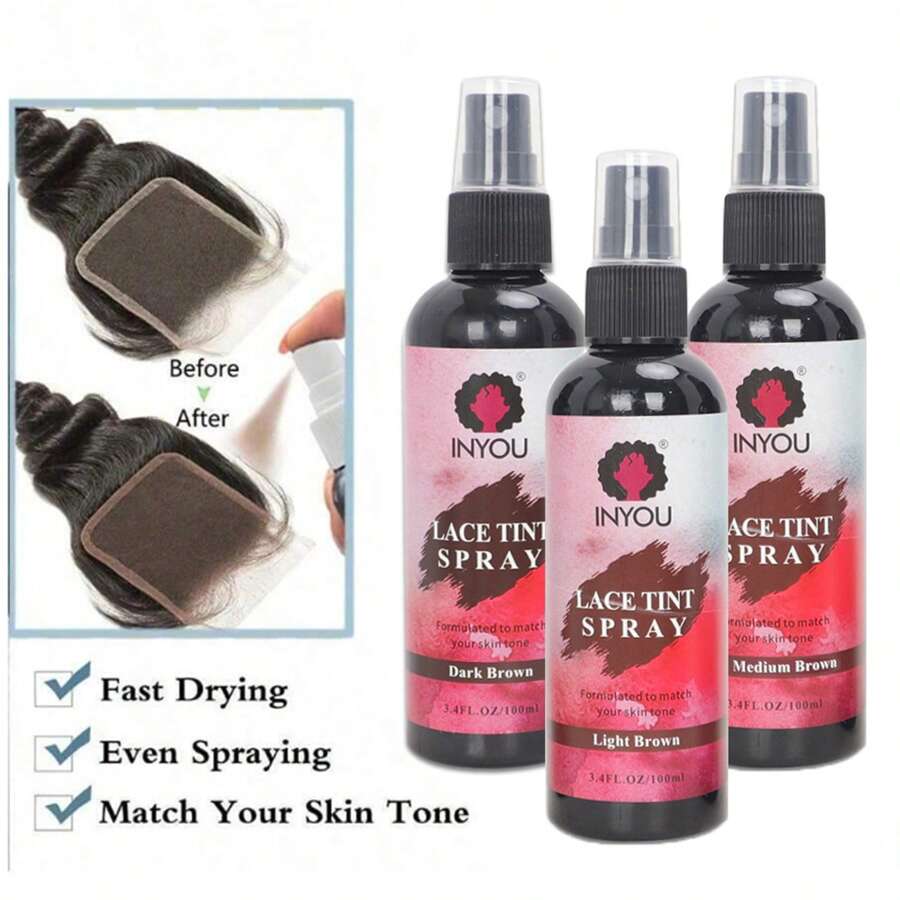 Spray Tinteiro de Renda para Perucas, Spray Mousse Derretedor Tinteiro ...