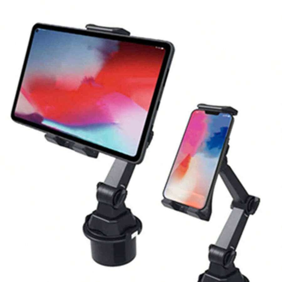 Adjustable Long Car Phone & Tablet Universal Holder, Cup Holder Mount ...