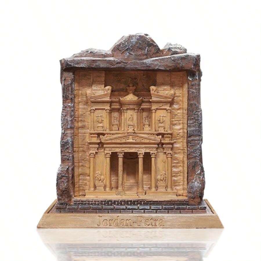 Figura de resina de la antigua ciudad de Petra, modelo en miniatura de ...
