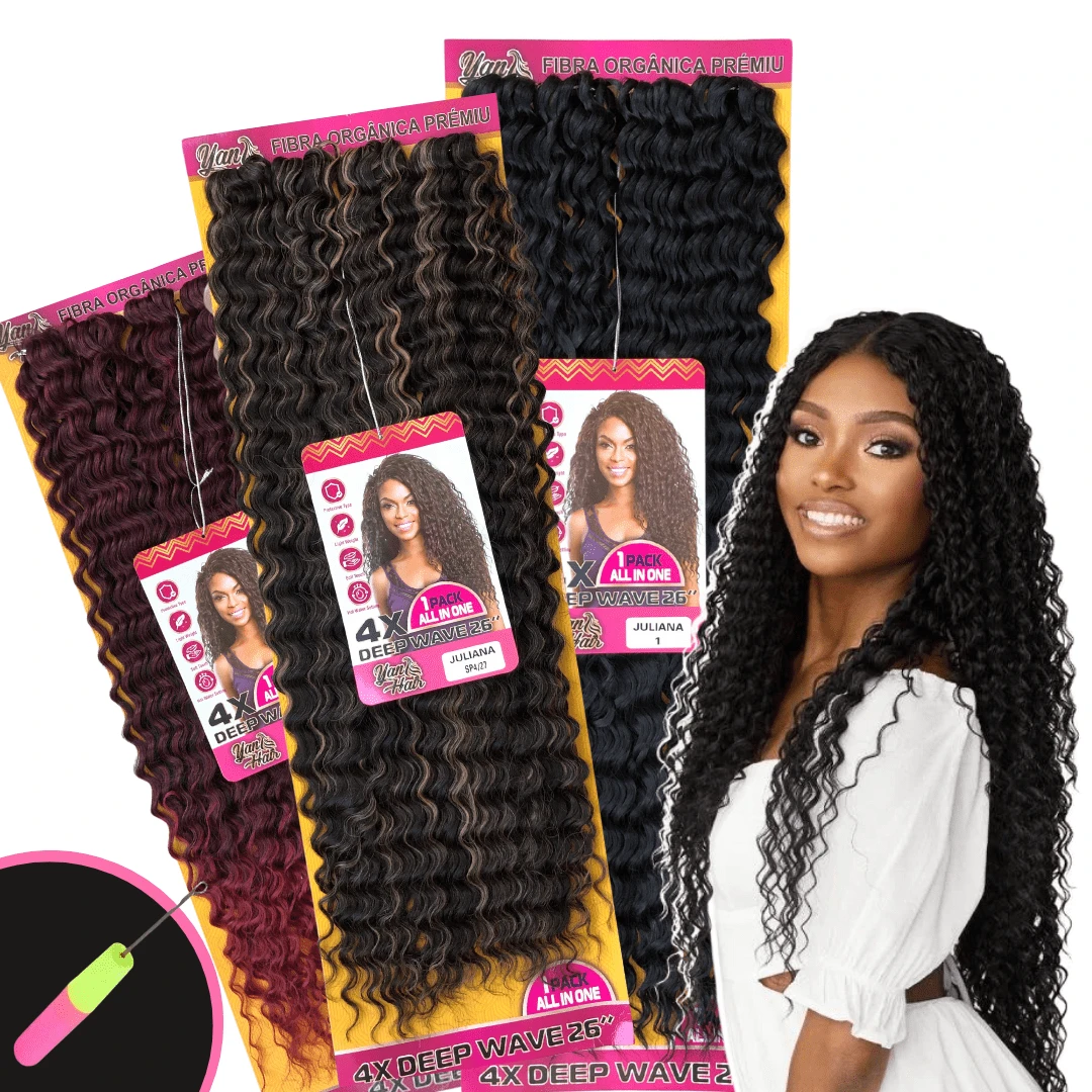 Yan Hair Crochet Braid Cabelo Bio Orgânico Cacheado Juliana Fio a Fio ...