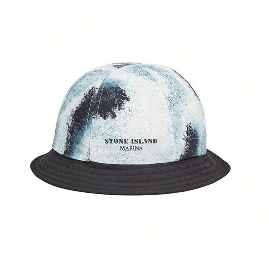 Stone Island Red Logo Gore-Tex Stitch Patch Bucket Hat Black | SHEIN USA