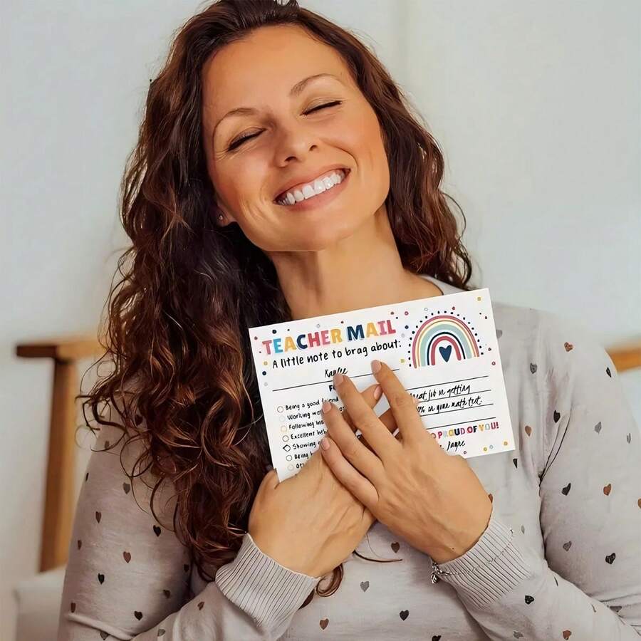 50 Pack Boho Rainbow Teacher Incentive Cards - Positive Behavior ...