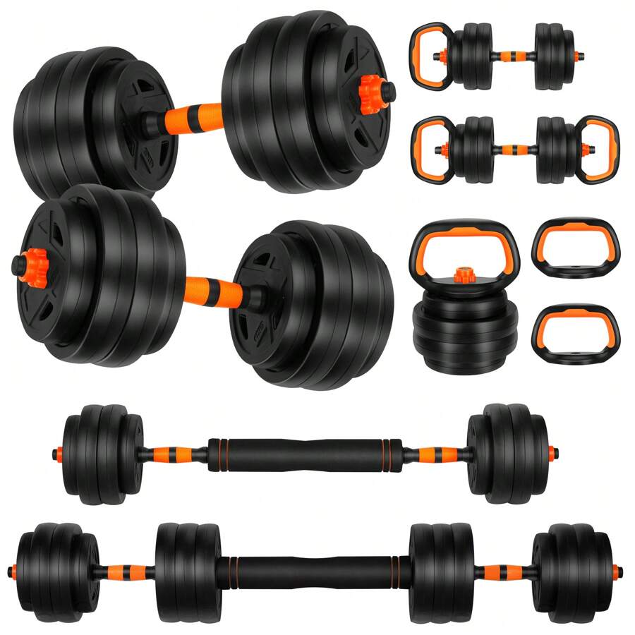 20lb Adjustable Weights Dumbbells Barbell Set, Home Fitness Weight Set ...