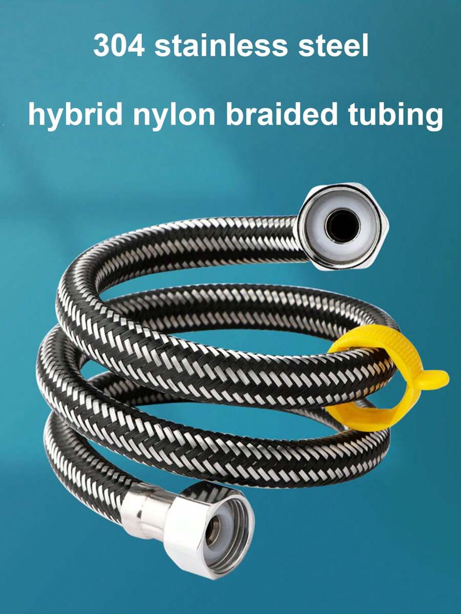 Stainless Steel Braided Hose Double Ended Inlet Pipe, High Pressure ...