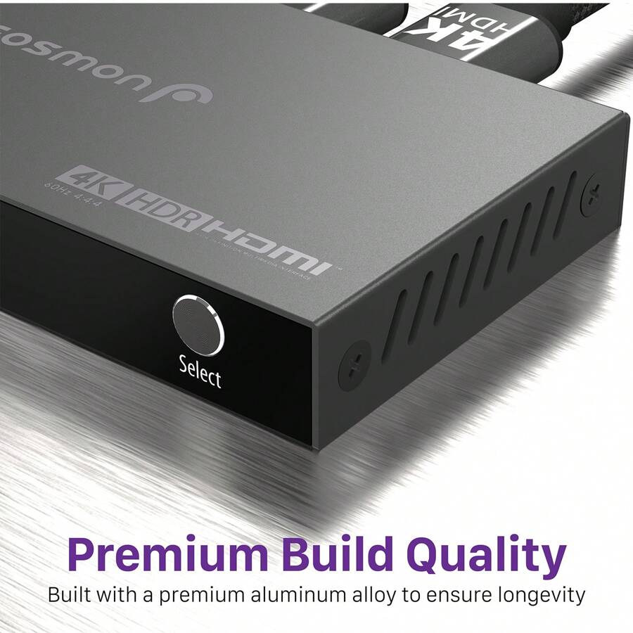 Fosmon Fosmon 4K UHD 3x1 HDMI Selector Switch Hub Box With Metal Casing ...