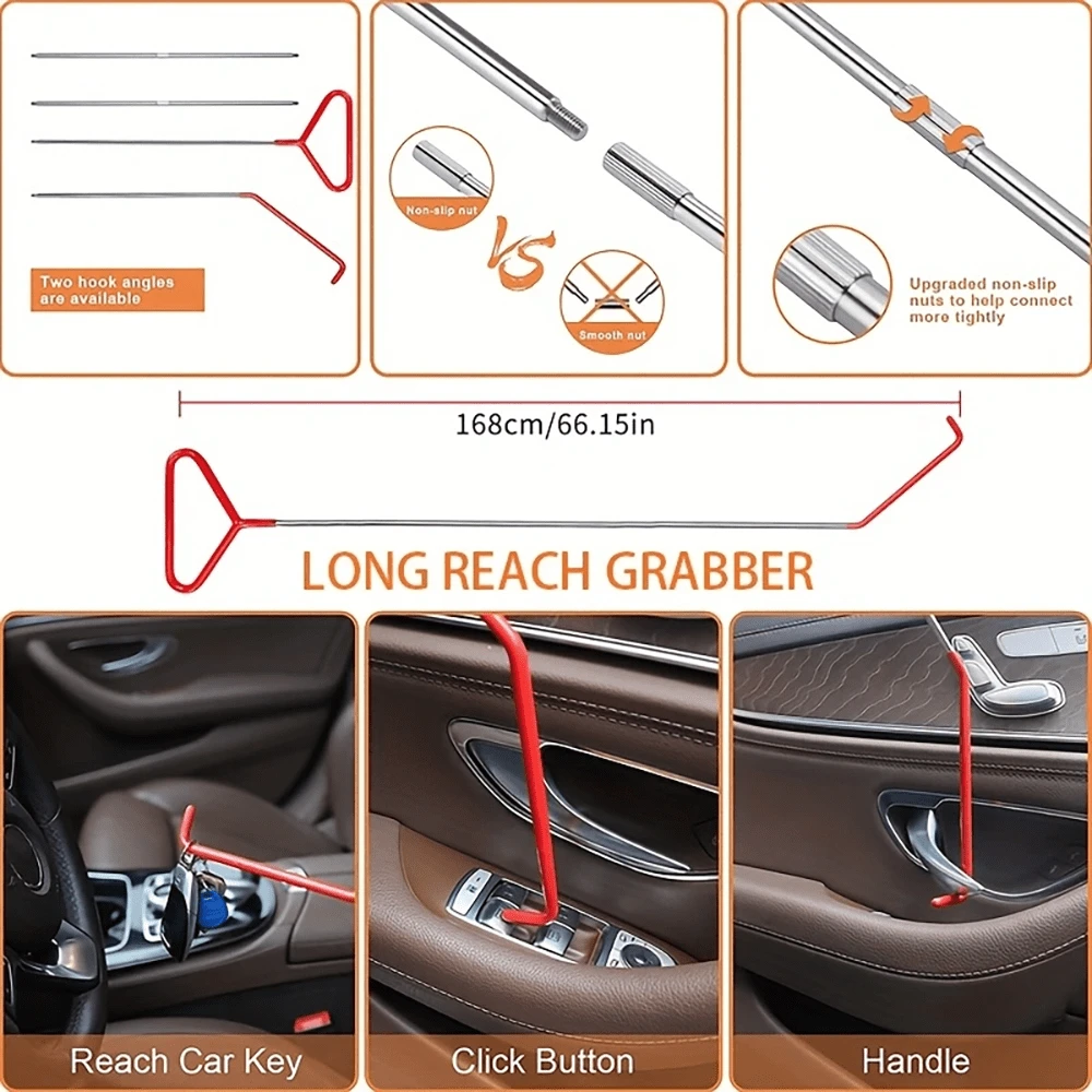 Car Kit: Roadside Emergency Rescue Kit With Long Pole Grabber, Air ...