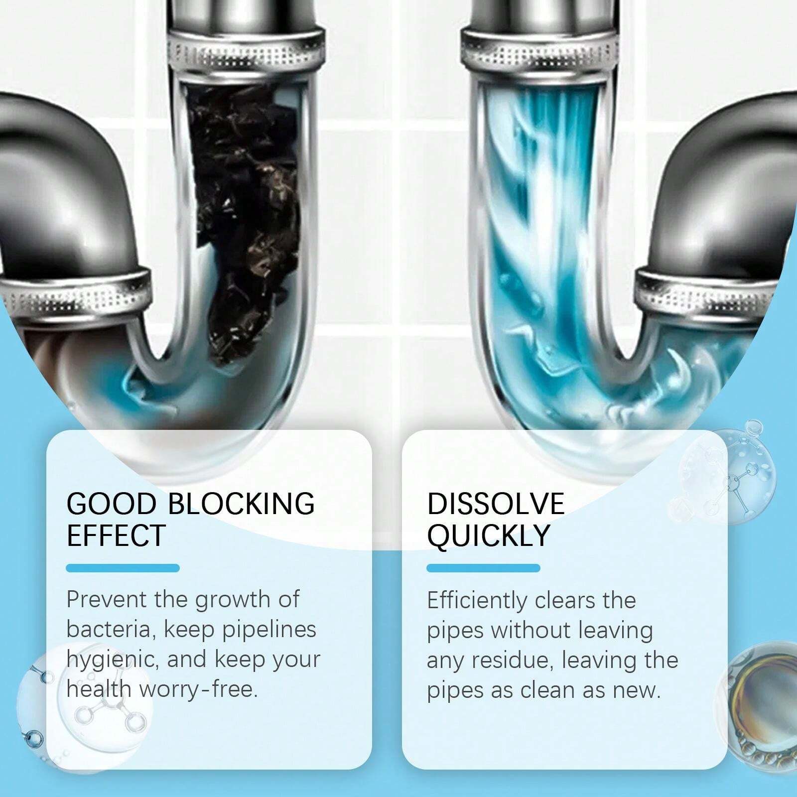 Pipe Dredge Agent Sink Drain Pipe Kitchen Toilet Pipe Quickly Dredge ...