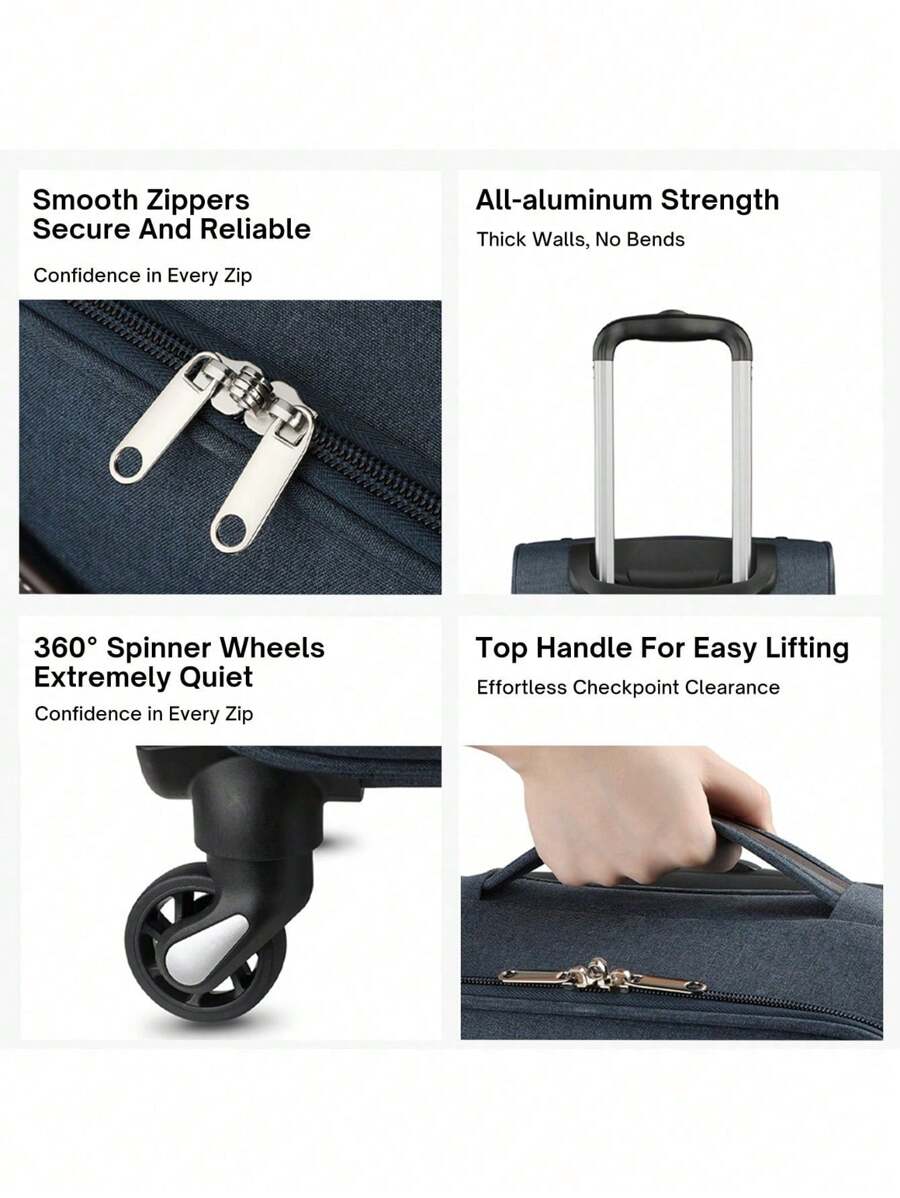 Equipaje de mano con ruedas para llevar debajo del asiento, equipaje ...