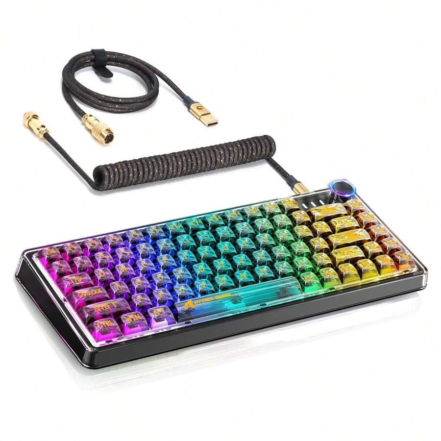ATTACK SHARK ATTACK SHARK K75 Mechanical Keyboard, Transparent PC ...