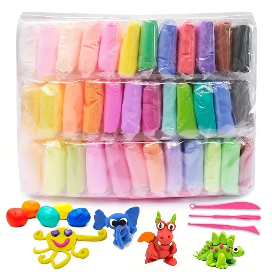 36 Colors Of Air Drying Clay Ultralight Air Drying Clay , Magical ...