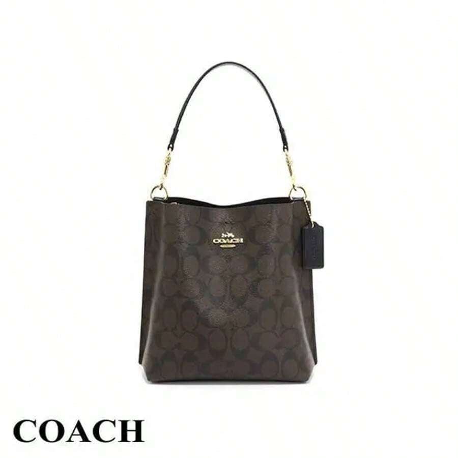 Coach Mollie Signature Canvas Bucket Bag Brown | SHEIN USA