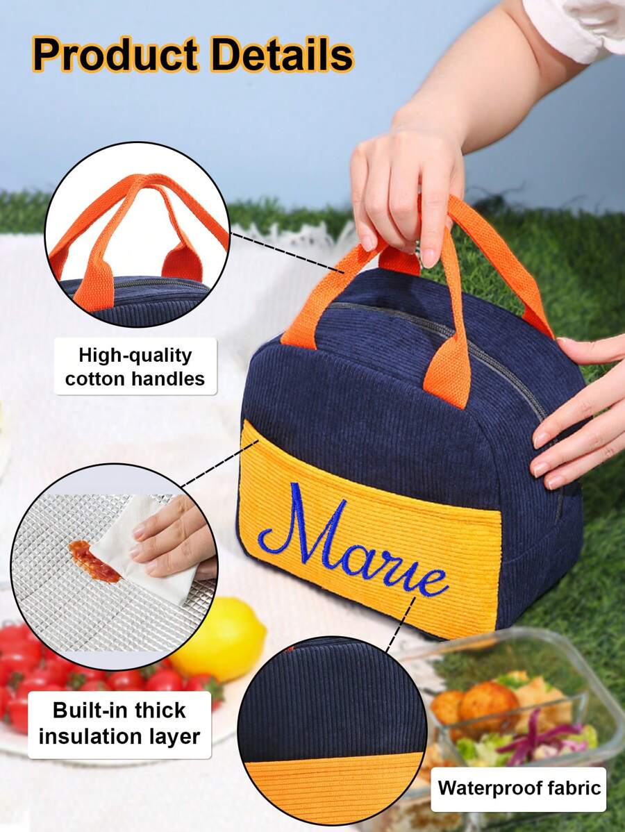 1pc Personalized Lunch Box, Custom Lunch Bag, Lunch Box For Women With ...