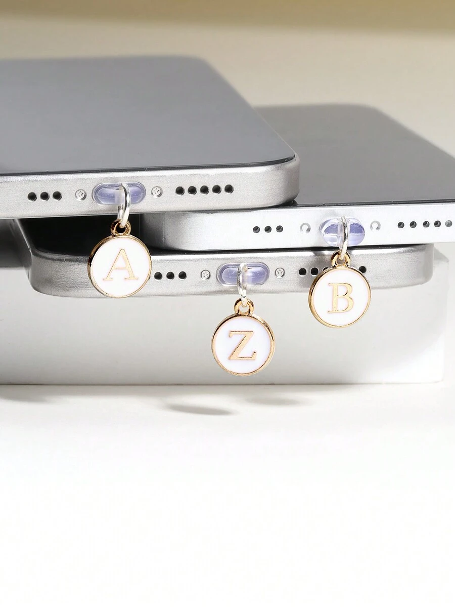 Letter Pendant Dust Plug Charging Port Rubber Plug Data Port Plug ...