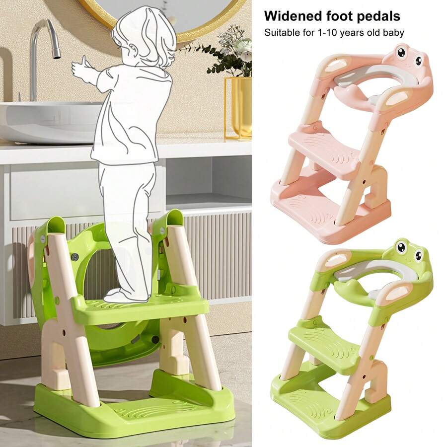 Potty Training Toilet 2 In 1 Toddler Seat With Step Stool Soft Cushion ...