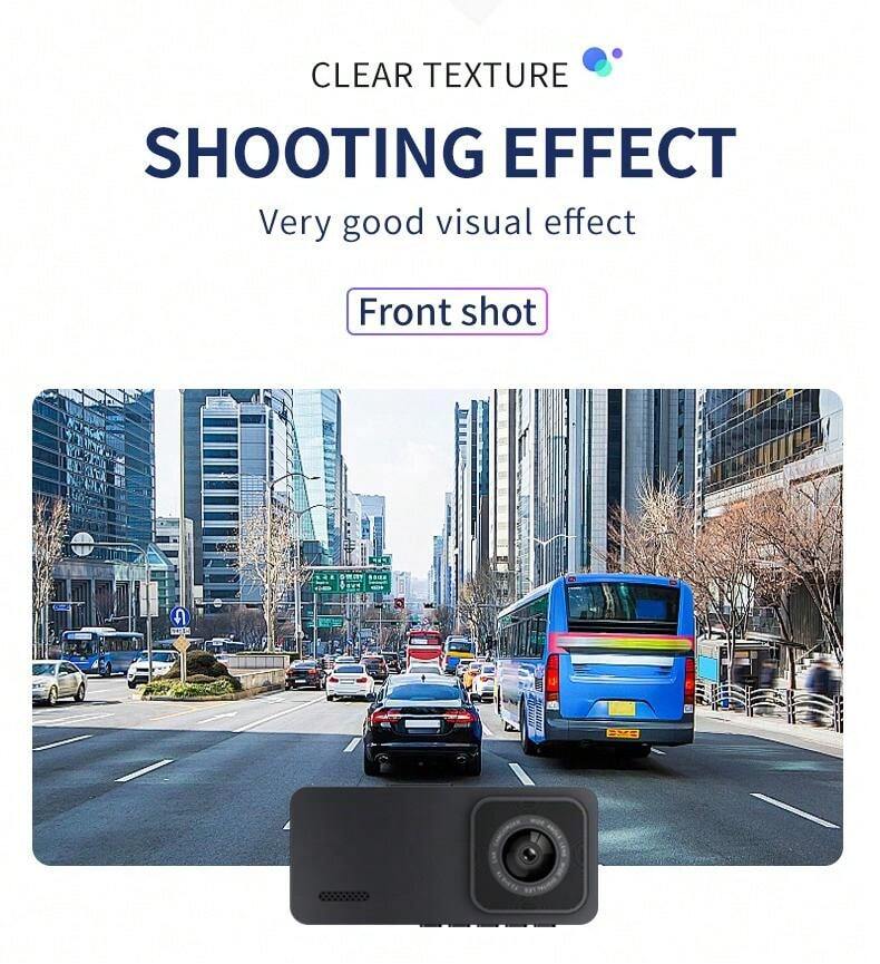 3 Channel Car DVR HD 1080P 3-Lens Inside Vehicle Dash Cam Three Way ...