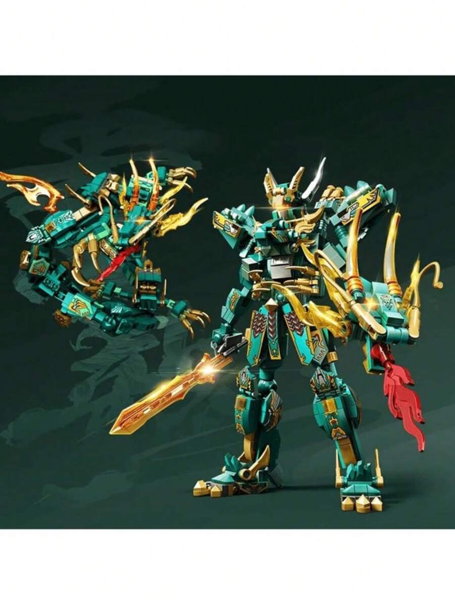 Transformable Robotic Toy Set Of Divine Beast Mecha Blocks, Featuring ...