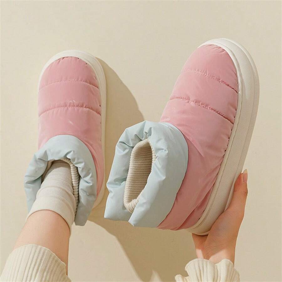 Women's Padded Thermal Slippers, New 2024 Winter Quilted Slip-On House ...