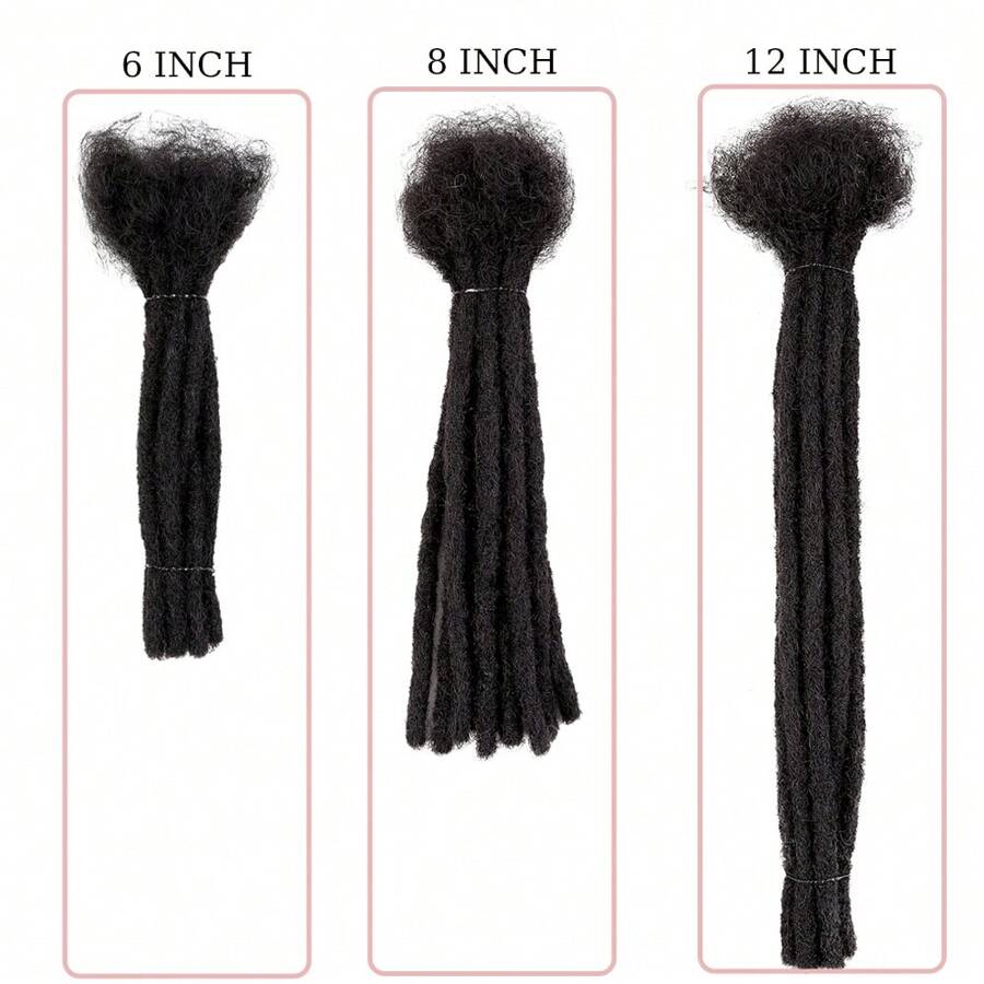 6'' 8''12''Dreadlock Extensions Synthetic Hair 10 Strands /Pack 0.6cm ...