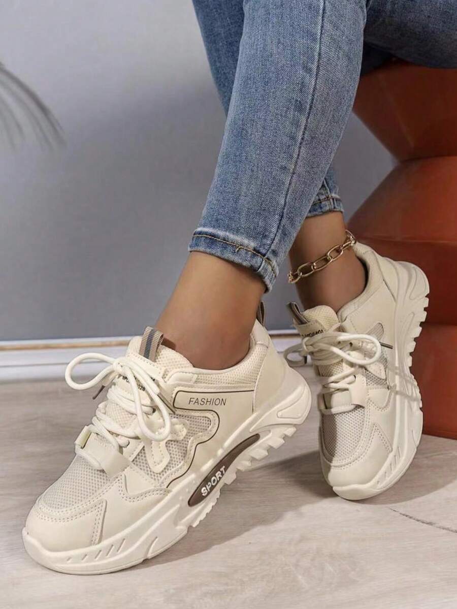 Women's Leisure Thick -Soled Sports Shoes, Breathable Mesh Sneakers ...