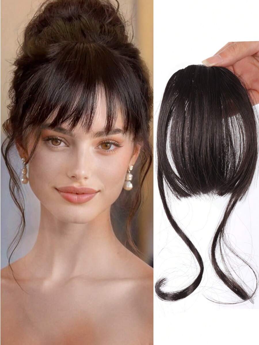 Natural Forehead Ins Hair Fake Fringes Air Bangs Wig Female Piece Real ...