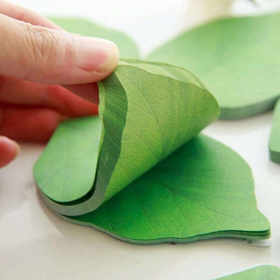 3 Pieces Of Simulated Tree Leaf Sticky Notes, Simple Sticky Notes ...