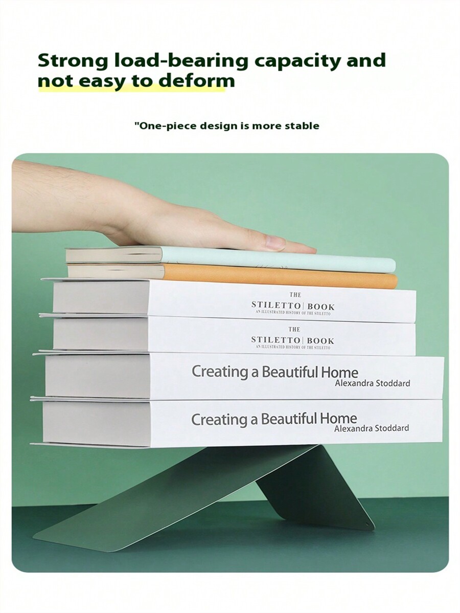 2pcs Desktop Metal Book Stand Book Block, Simple And Creative Board ...