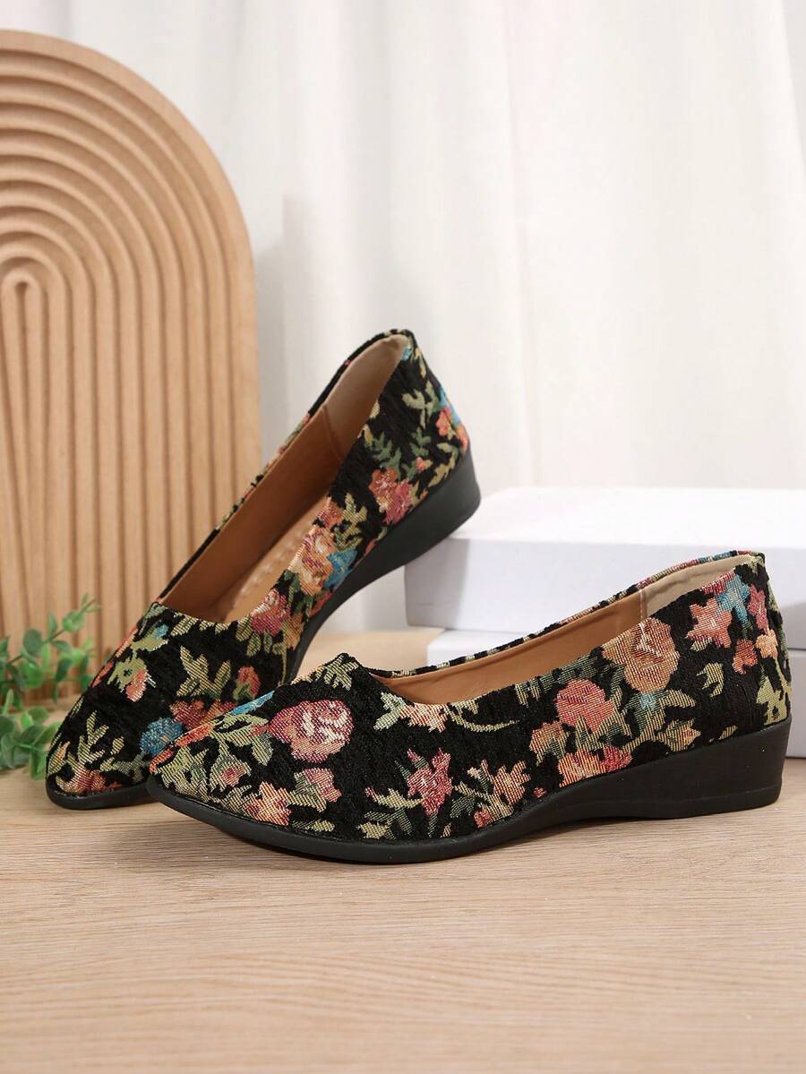 Ladies' Fashion Platform Slip-On Loafers, Soft Bottom Casual Comfort ...