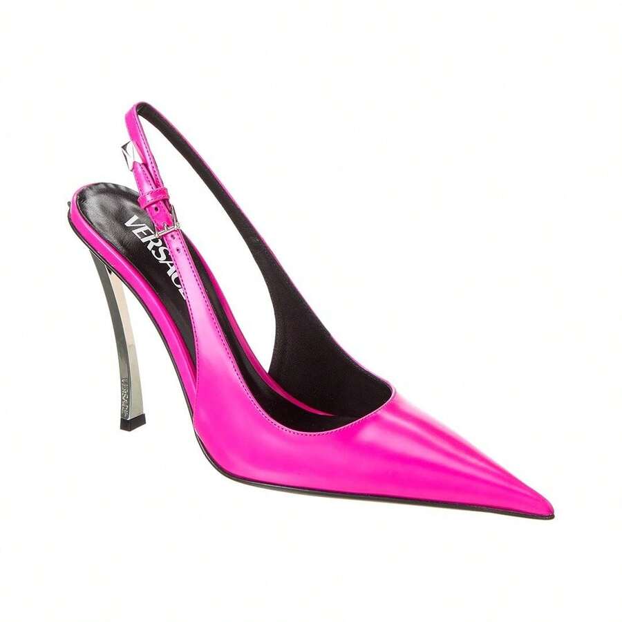 Versace Pin-Point Leather Slingback Pump | SHEIN PT