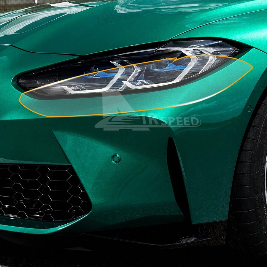 2021 To 2023 For BMW 4-Door Coupe M3 G80, Headlight Film TPU PPF Clear Heat Repair Protection ...